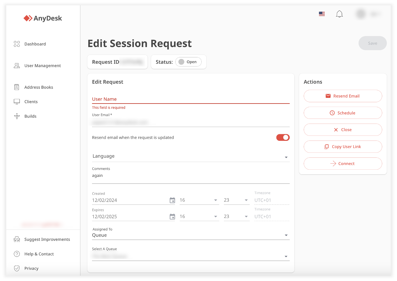 Manage Session Requests Manage Session Requests